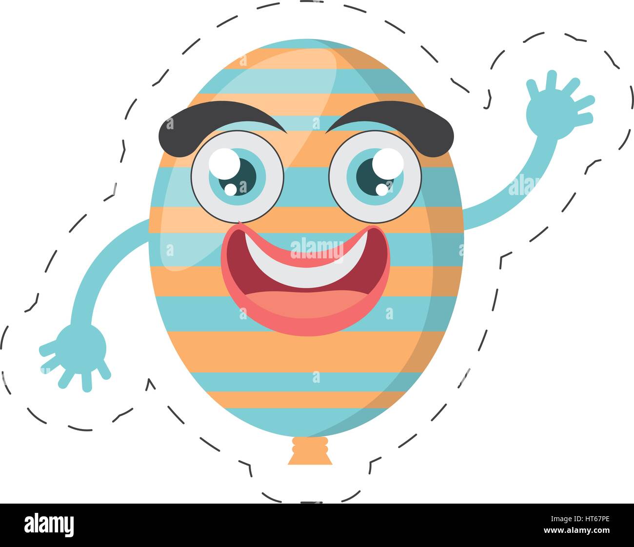 cartoon balloon decorative party cut line Stock Vector Image & Art - Alamy