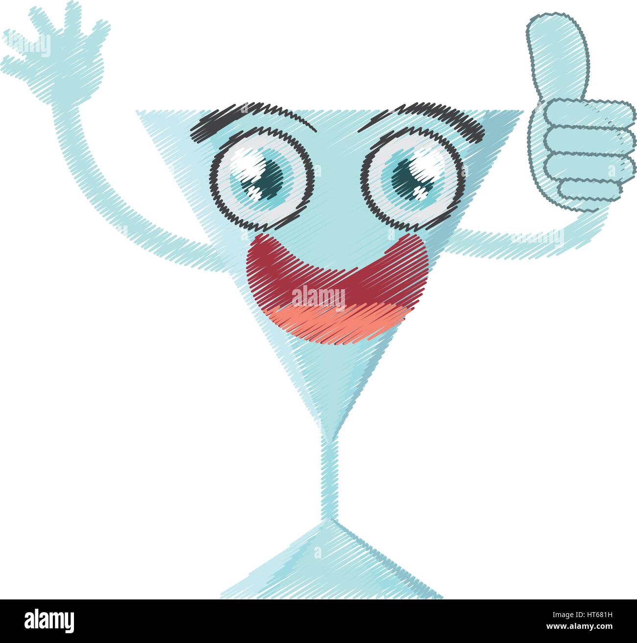 drawing glass cup cocktail party Stock Vector Image & Art - Alamy