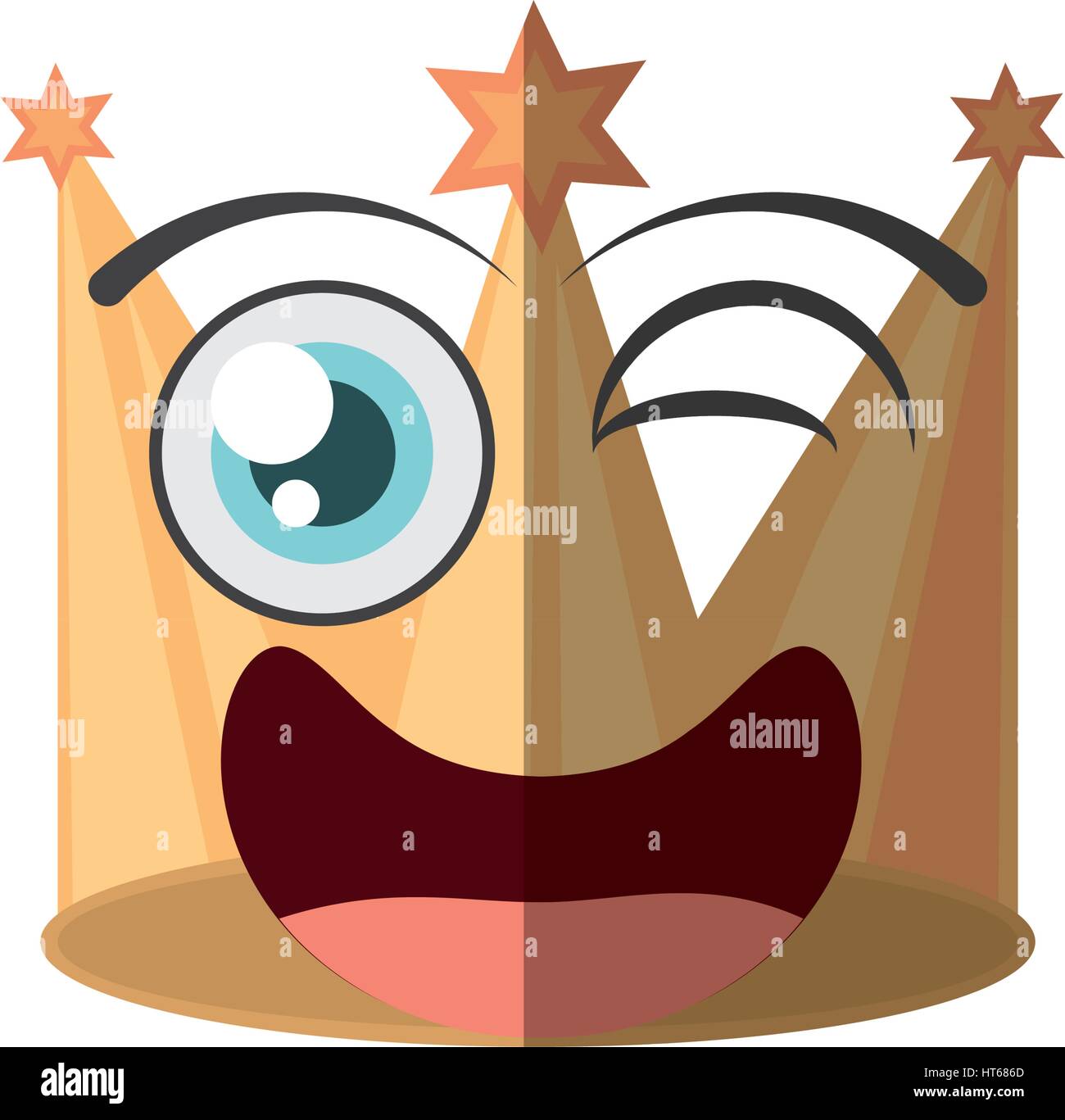 Cartoon golden crown party Stock Vector Images - Alamy