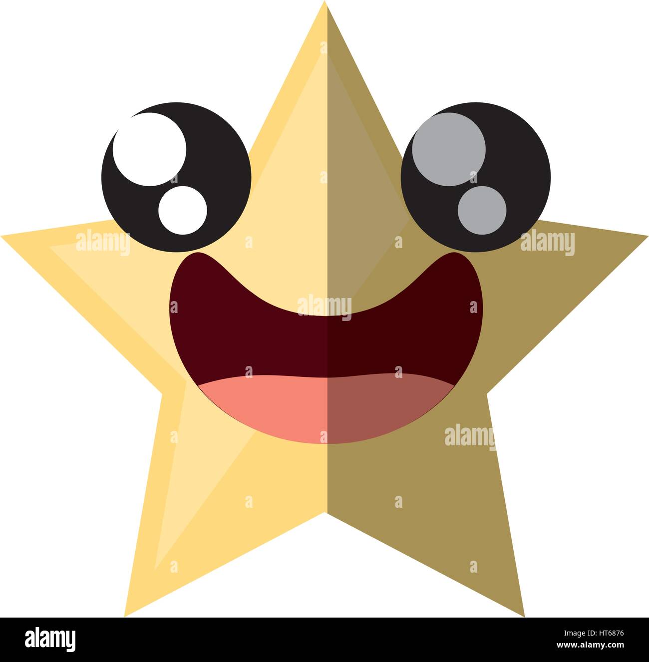 cartoon star ornament birthday shadow Stock Vector Image & Art - Alamy