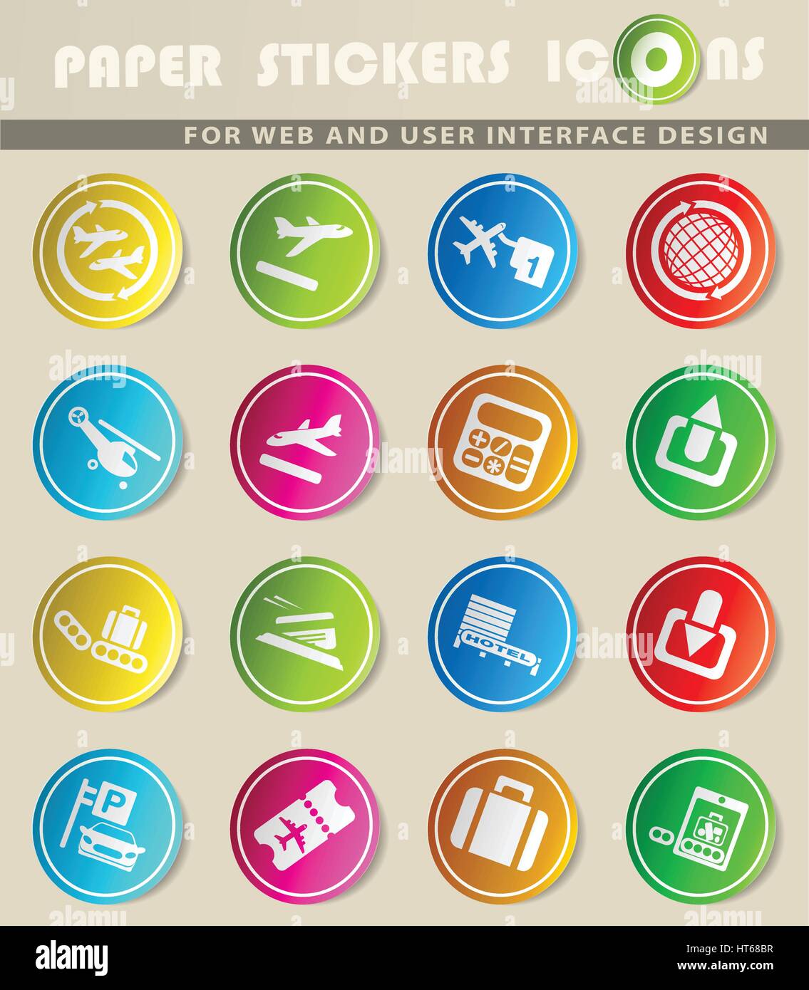 Airport simply symbols for web and user interface Stock Vector Image ...