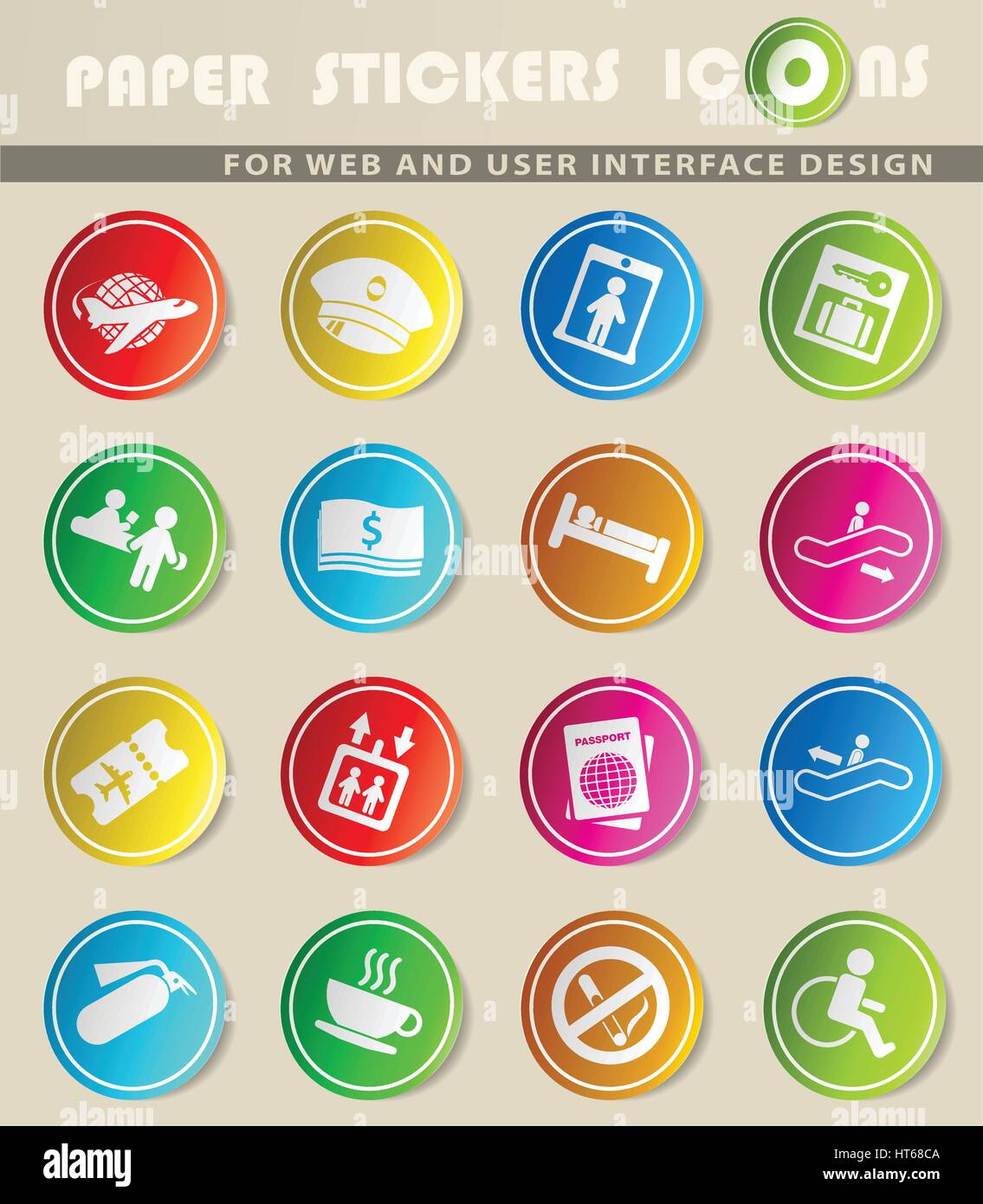 Airport simply symbols for web and user interface Stock Vector Image ...