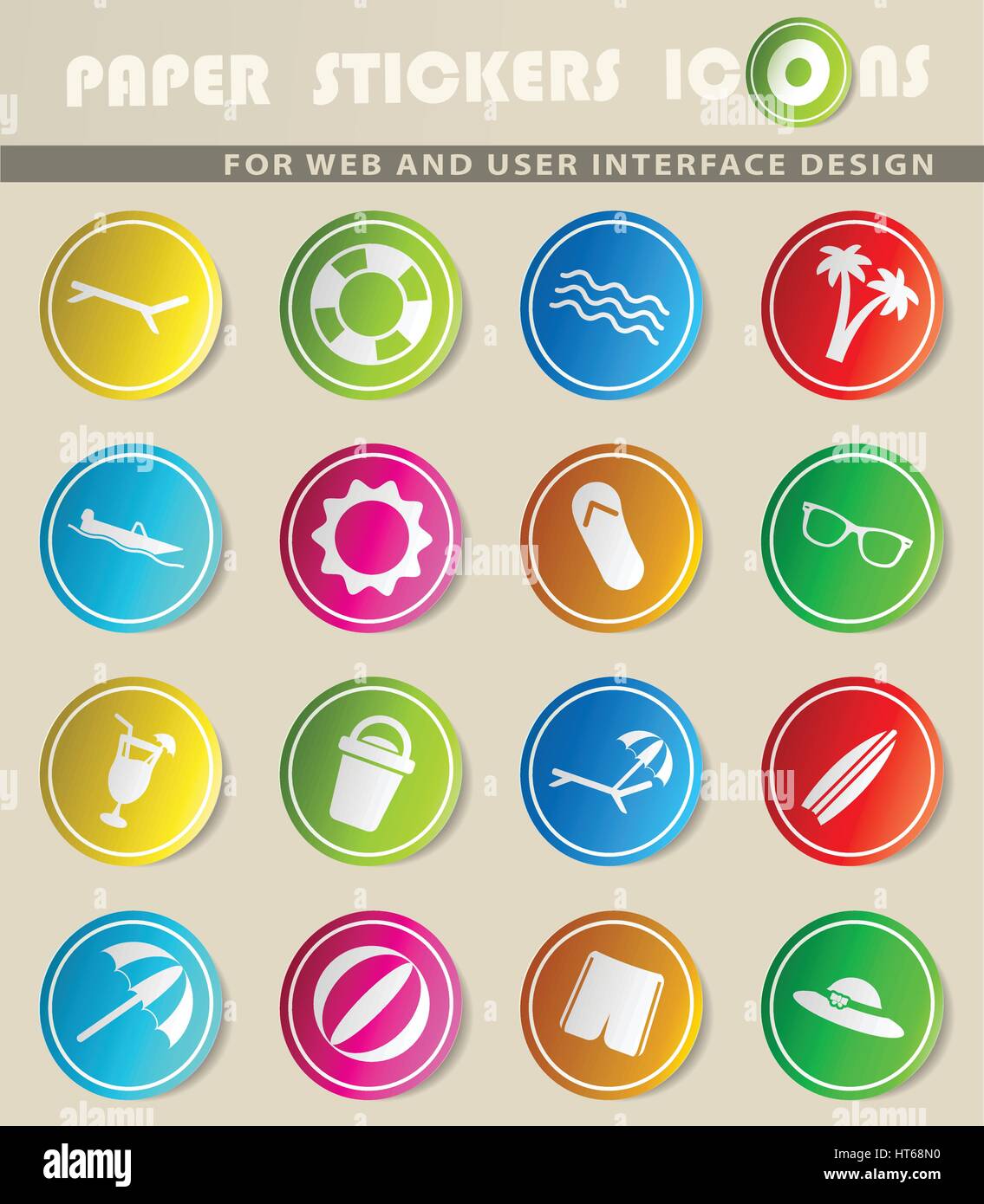 Beach simply symbol for web icons and user interface Stock Vector Image ...