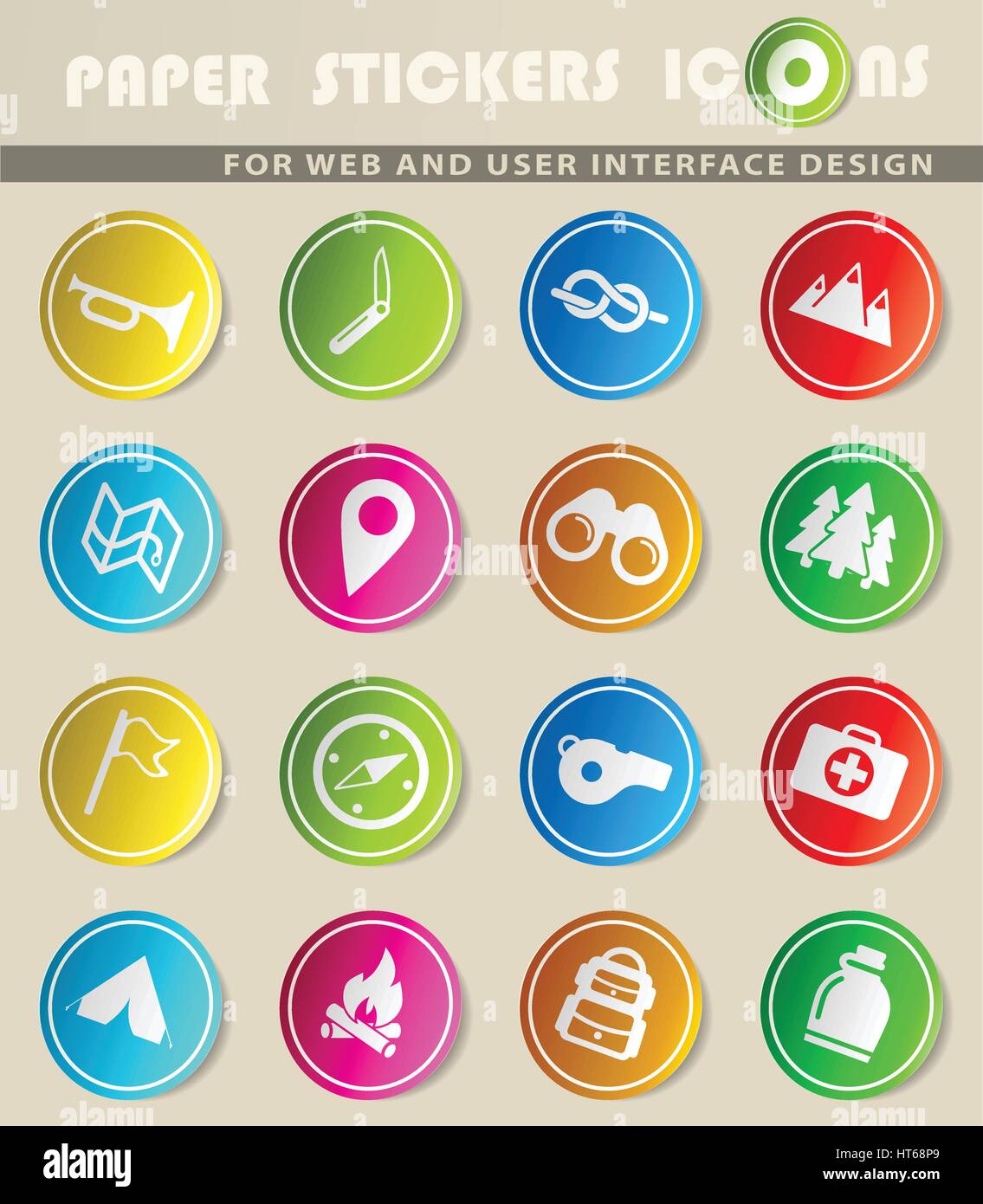 Boy scout simply symbols for web icons Stock Vector Image & Art - Alamy