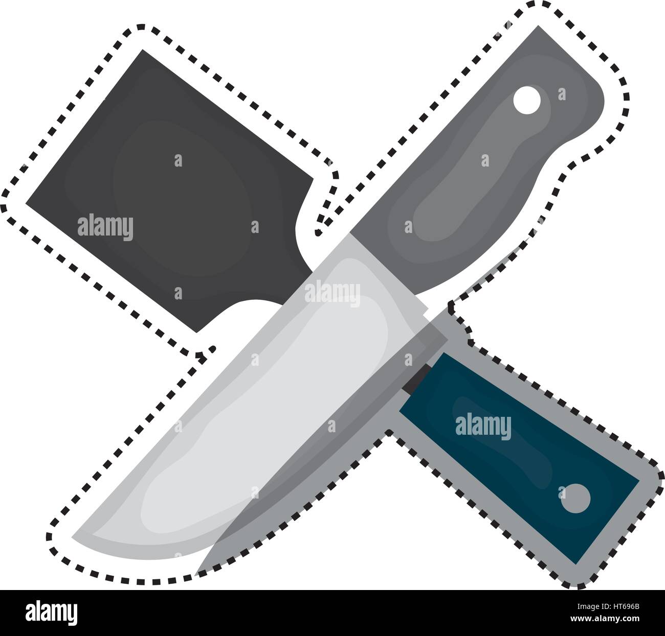 Crossed utensils Stock Vector Images - Alamy