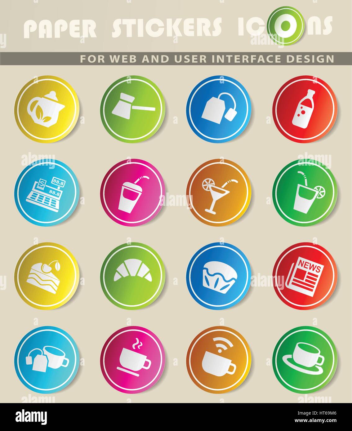 cafe web icons for user interface design Stock Vector Image & Art - Alamy