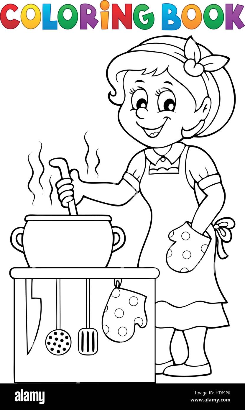 Female Chef Coloring Pages