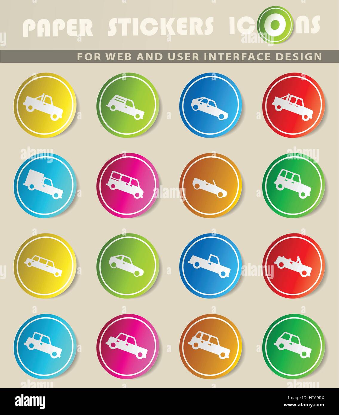 Cars simply simply symbols for web and user interface Stock Vector ...