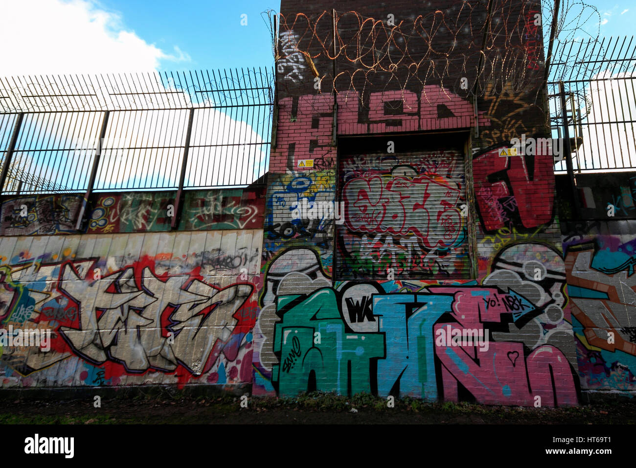 Colourful graffiti covered exterior hi-res stock photography and images ...