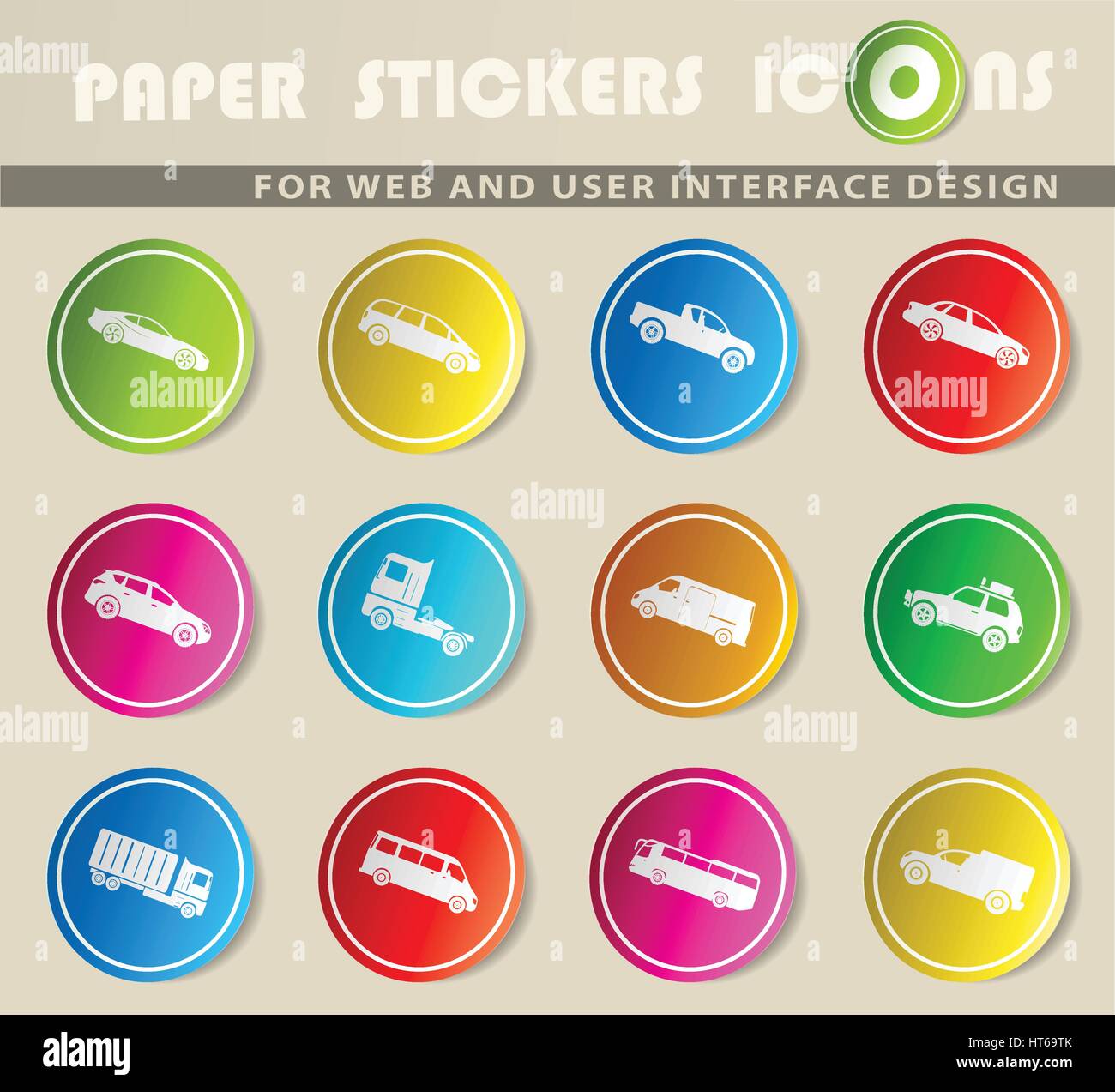 Cars simply simply symbols for web and user interface Stock Vector ...