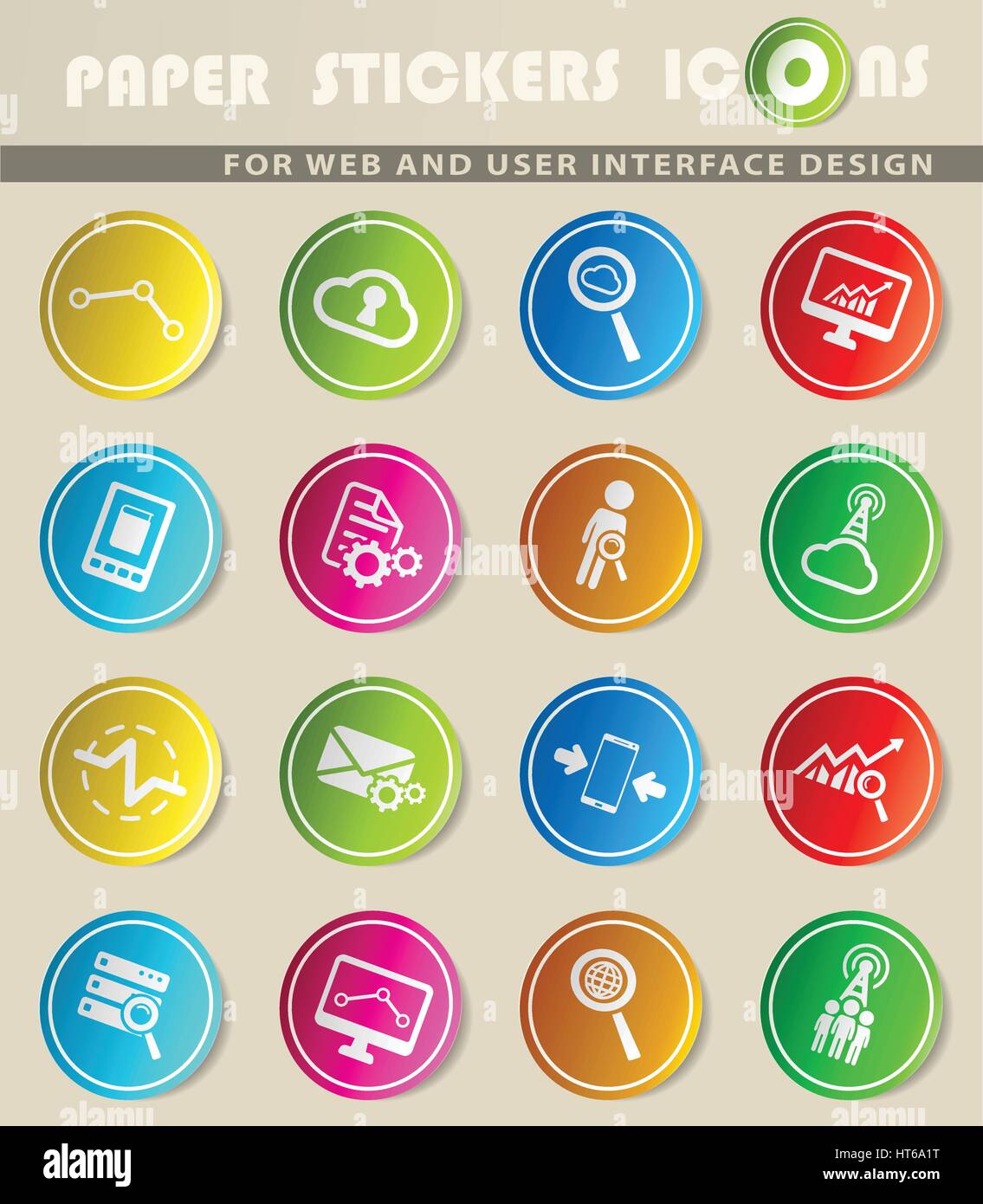 Data analytic simply symbols for web icons Stock Vector Image & Art - Alamy