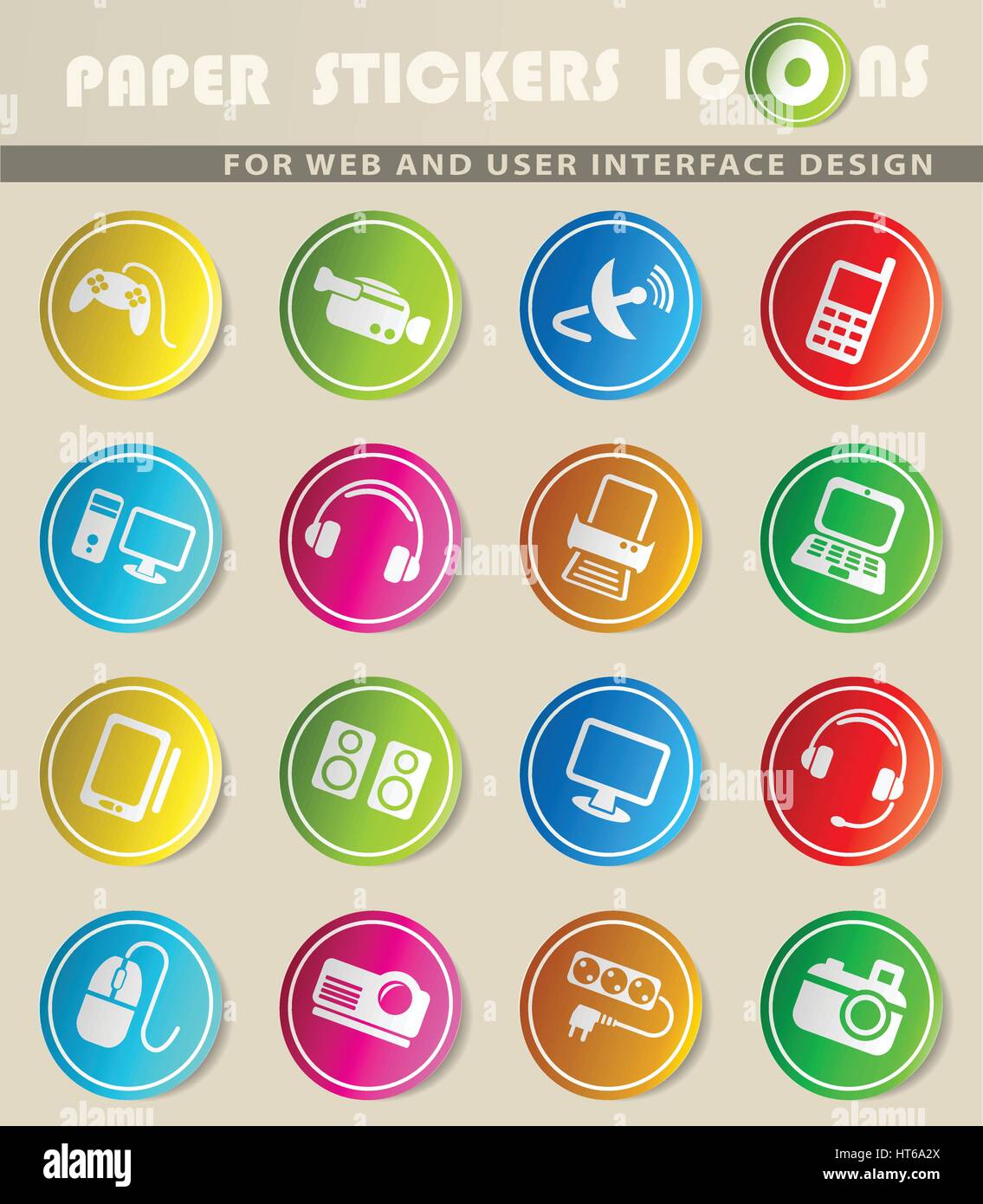 Devices simply symbols for web and user interface Stock Vector Image ...