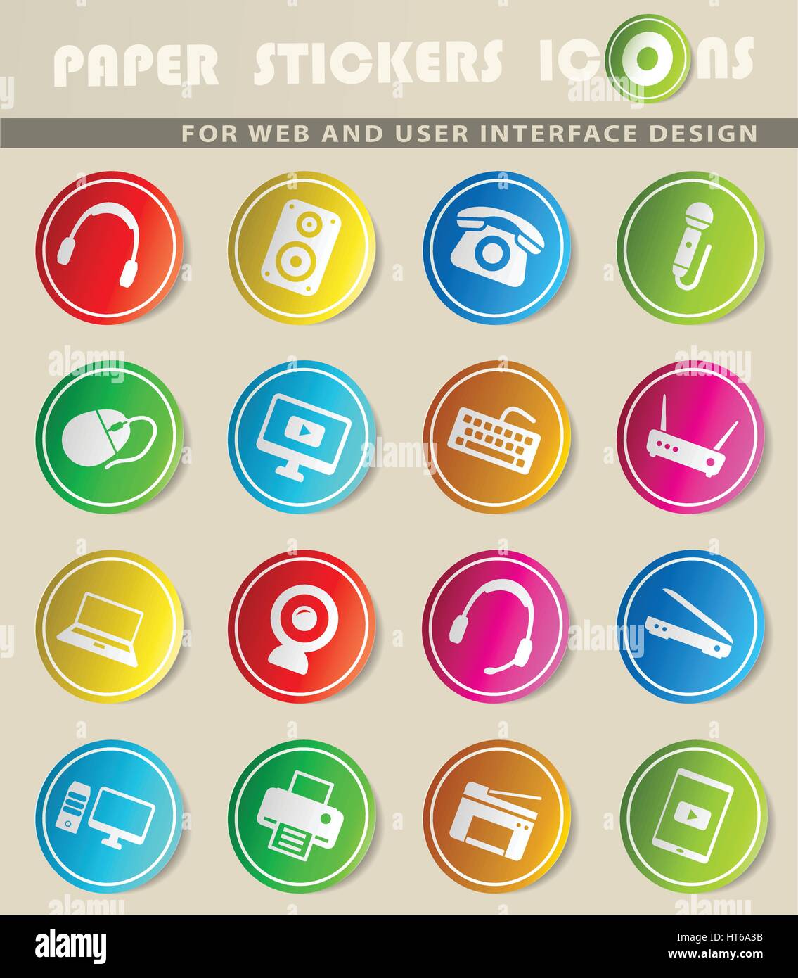 Devices simply symbols for web and user interface Stock Vector Image ...