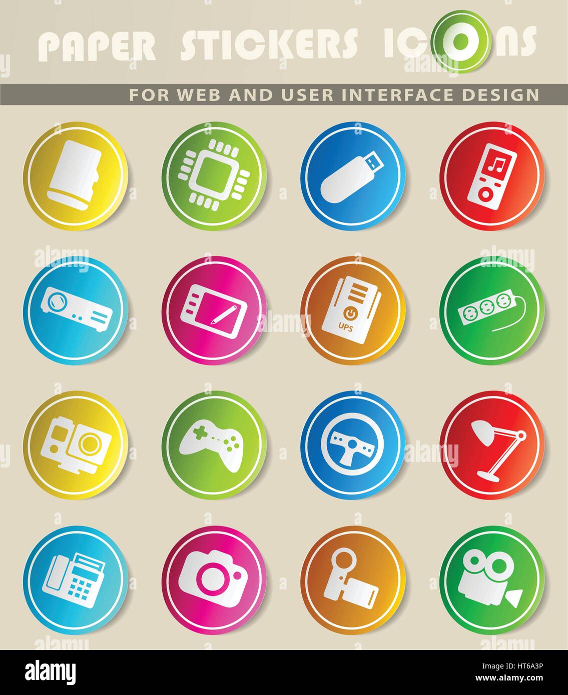 Devices simply symbols for web and user interface Stock Vector Image ...