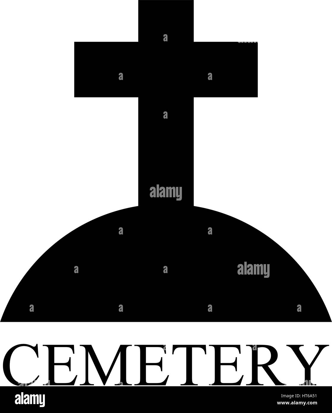 icon illustrated cemetery on a white background in vector Stock Vector ...