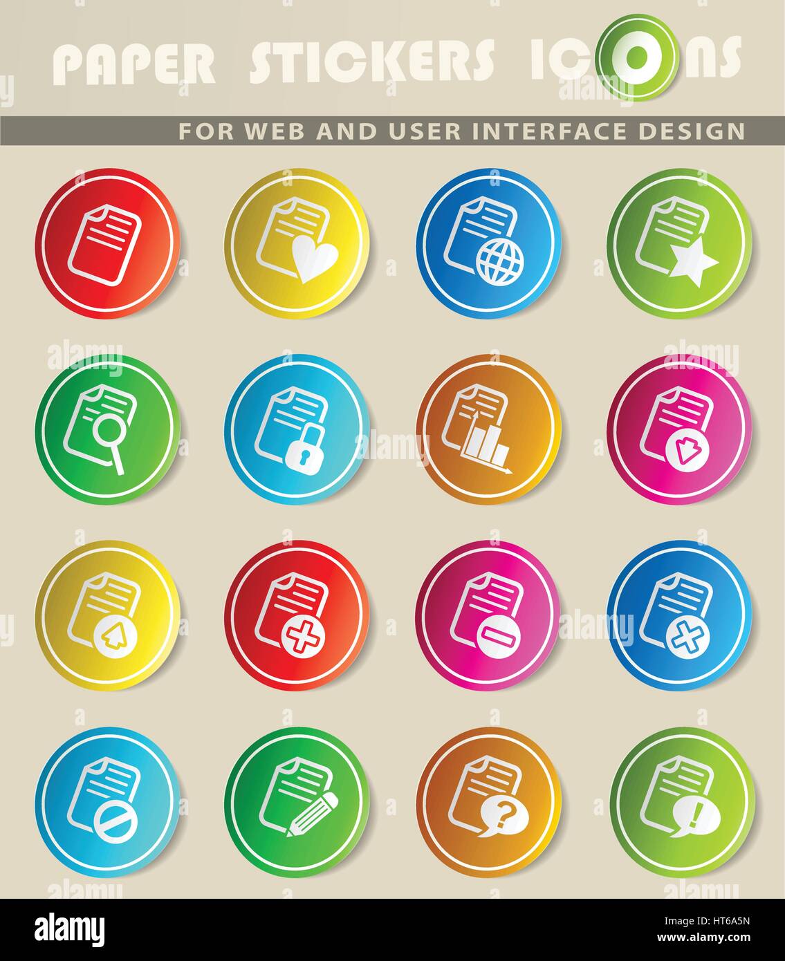 document web icons for user interface design Stock Vector Image & Art ...