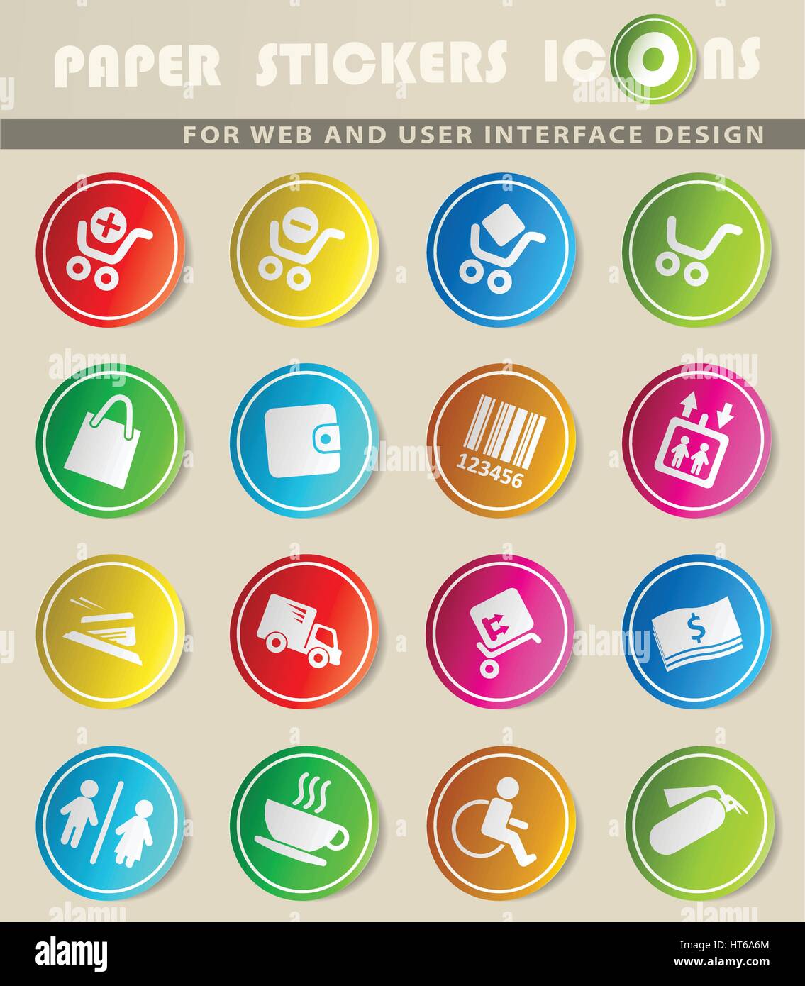 Shopping simply symbols for web and user interface Stock Vector Image ...