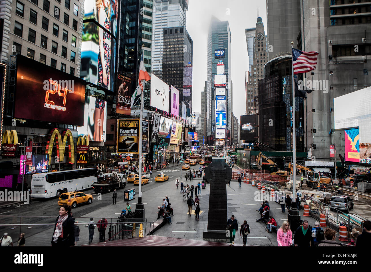The famous Times Square in Midtown Manhattan at the junction of ...