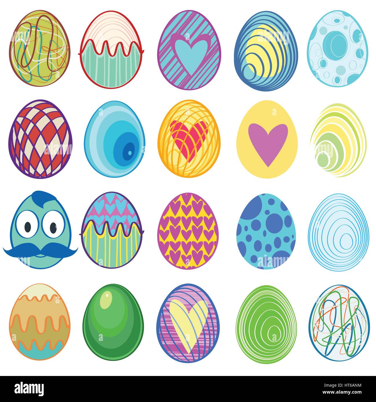 Set of color Easter eggs Stock Vector Image & Art - Alamy
