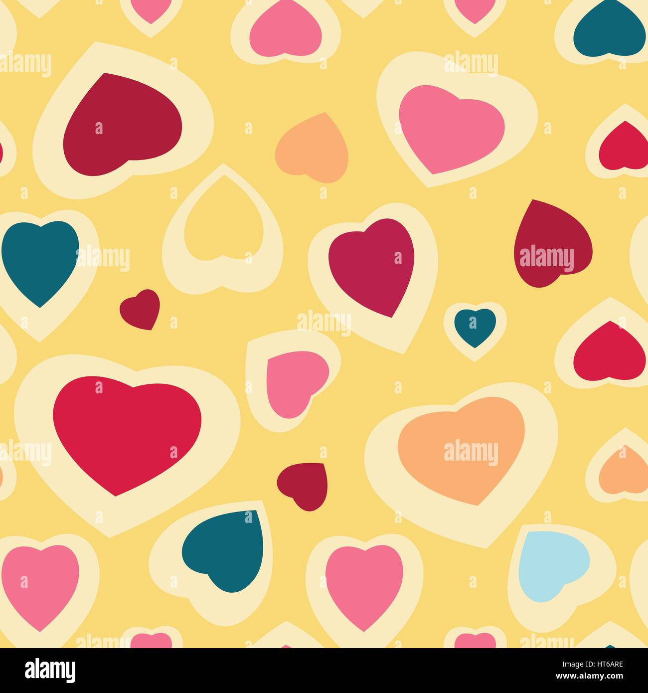 Cute blue red hearts Stock Vector Images - Alamy