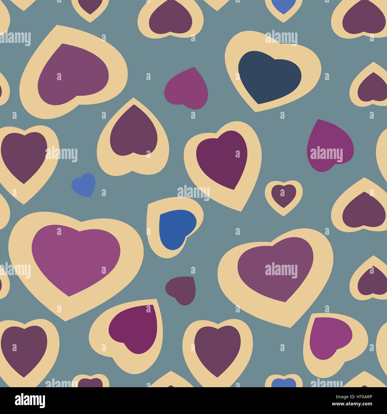 Seamless texture with funny hearts Stock Vector Image & Art - Alamy