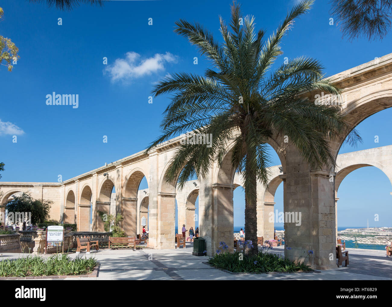 The Upper Barrakka Gardens in Valletta, Malta Stock Photo - Alamy