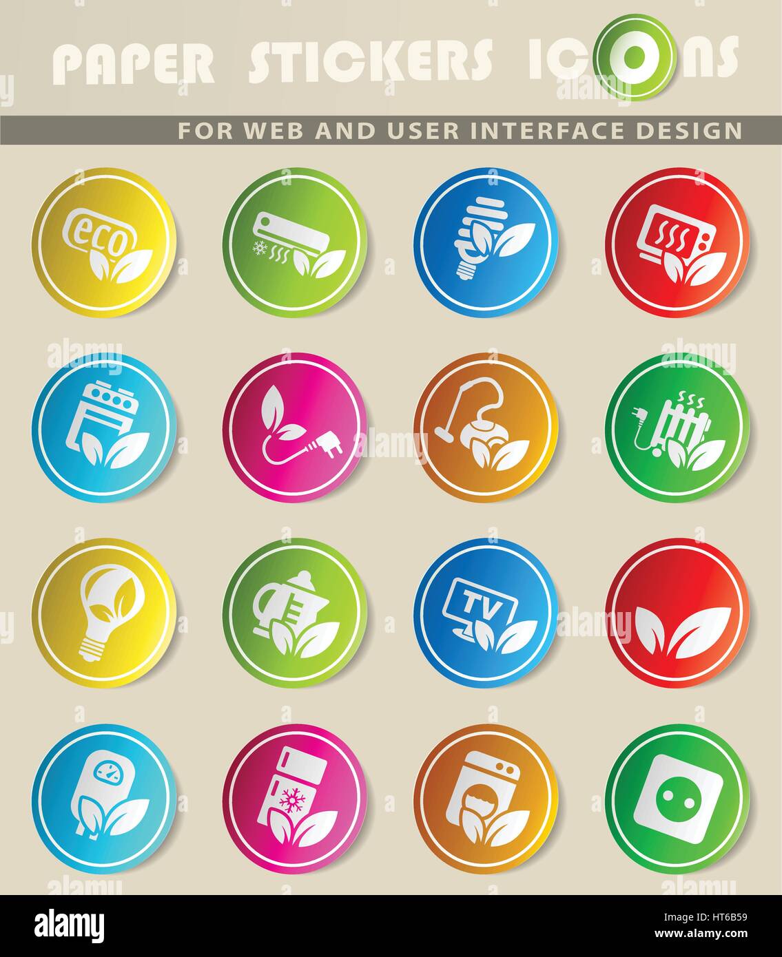 eco web icons for user interface design Stock Vector Image & Art - Alamy