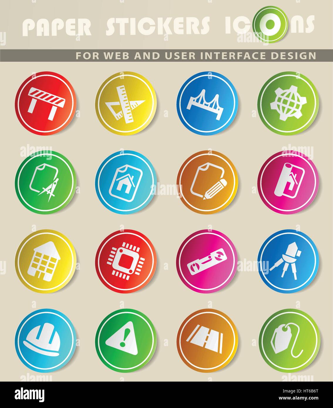 engineering web icons for user interface design Stock Vector Image ...