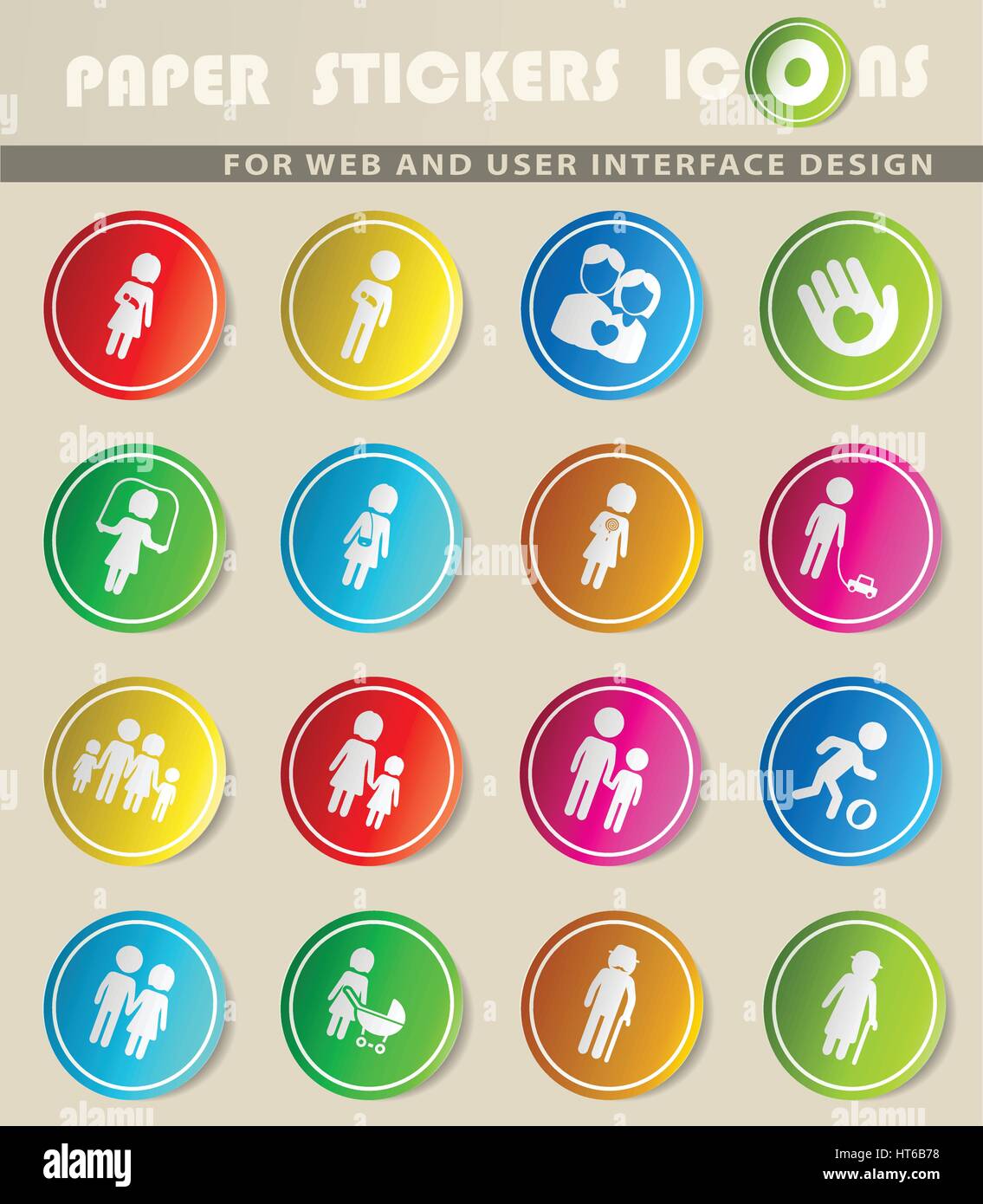 Family simply symbols for web and user interface Stock Vector Image ...