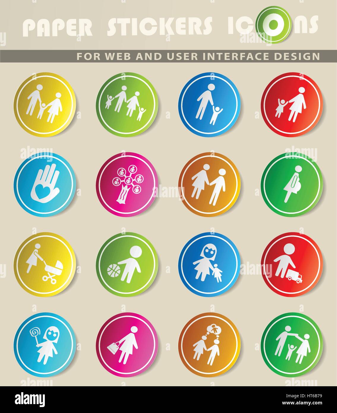 family web icons for user interface design Stock Vector Image & Art - Alamy