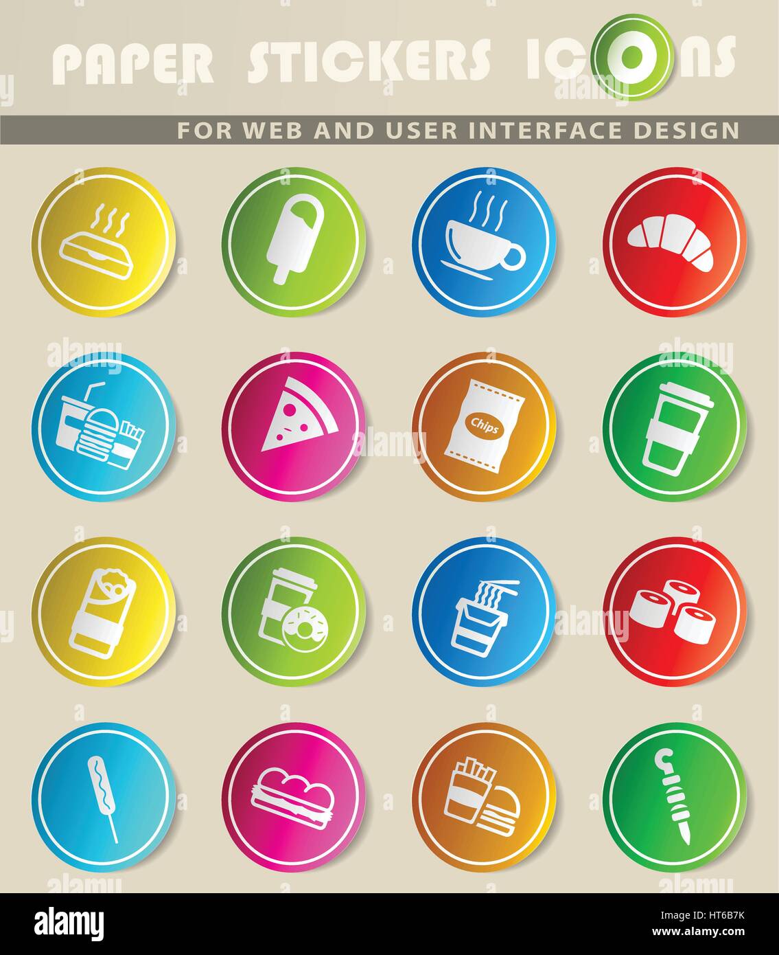Fast food simply symbol for web icons and user interface Stock Vector ...