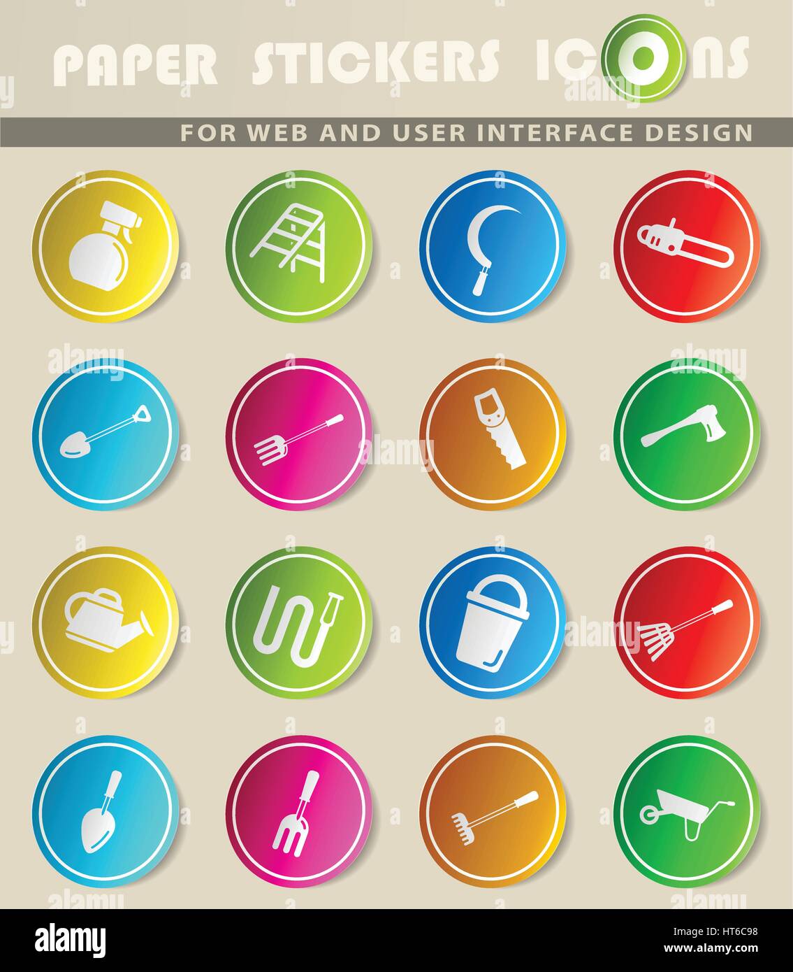 Garden tools simply symbol for web icons Stock Vector Image & Art - Alamy