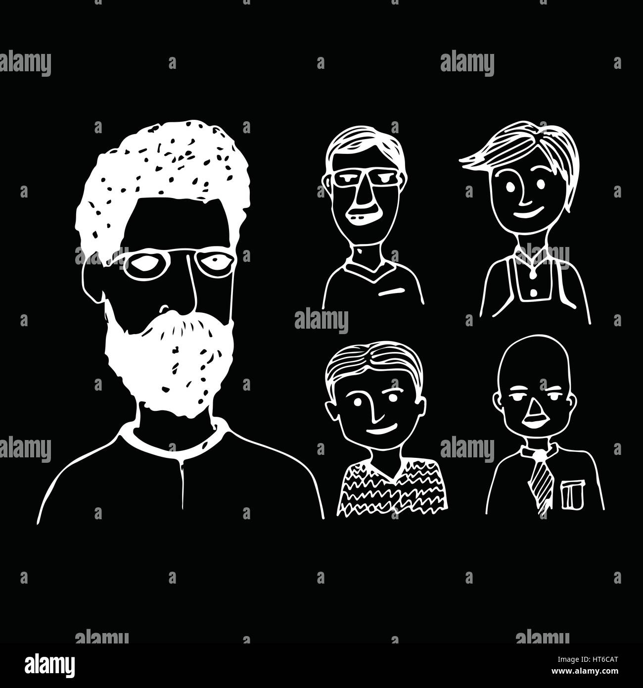 Hand drawn People men illustration design Stock Vector Image & Art - Alamy