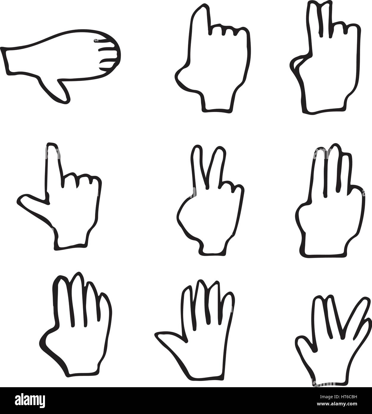 Gesture sign slang finger Stock Vector Images - Alamy