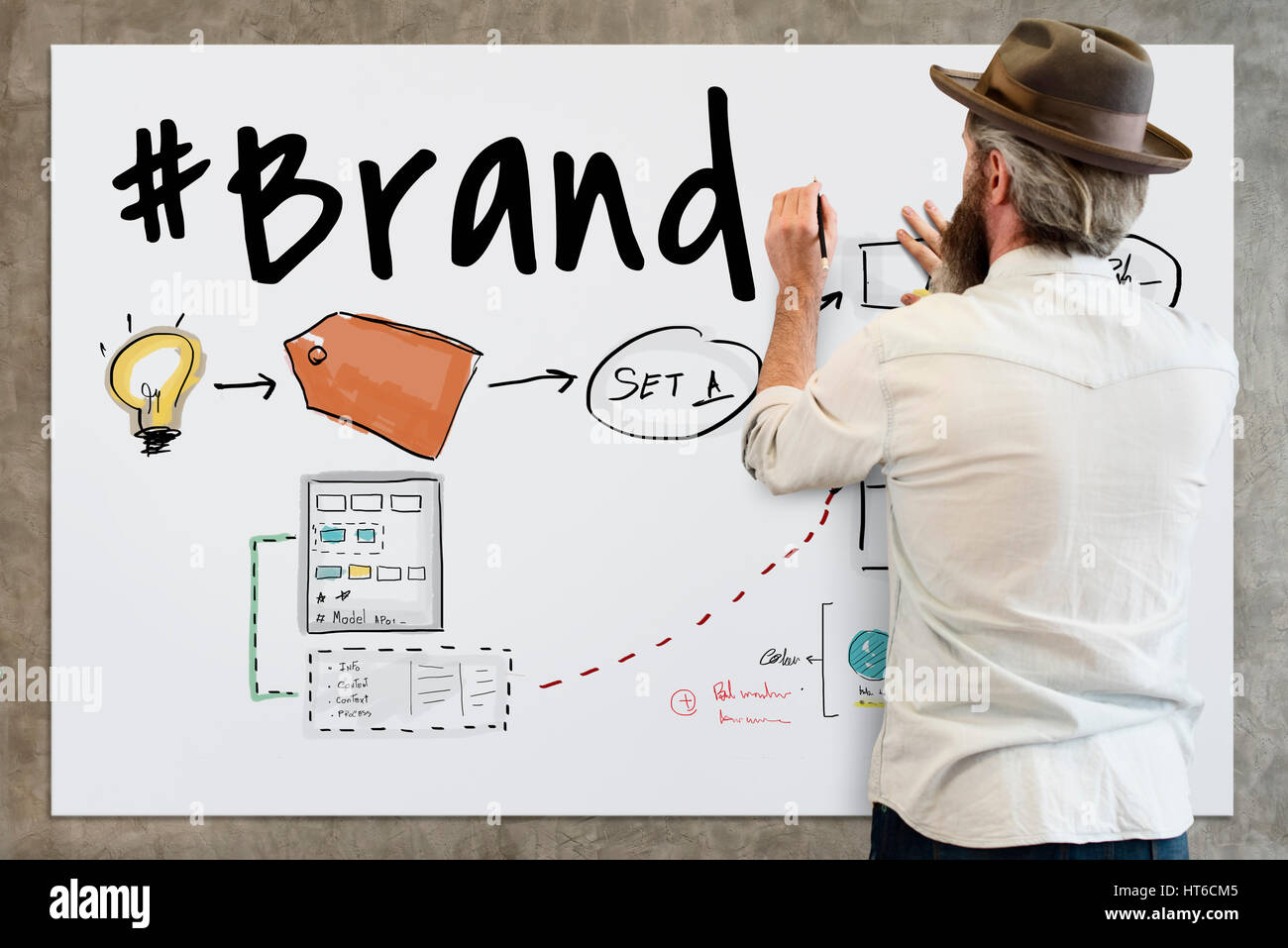 Business branding label chart graphic Stock Photo - Alamy