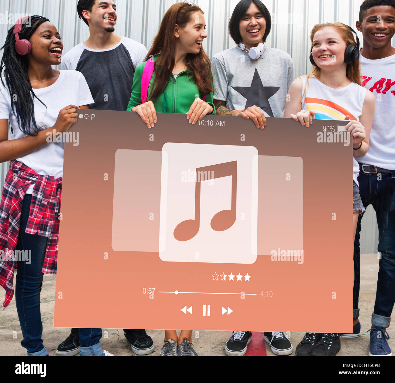 Music Video Player Multimedia Concept Stock Photo - Alamy