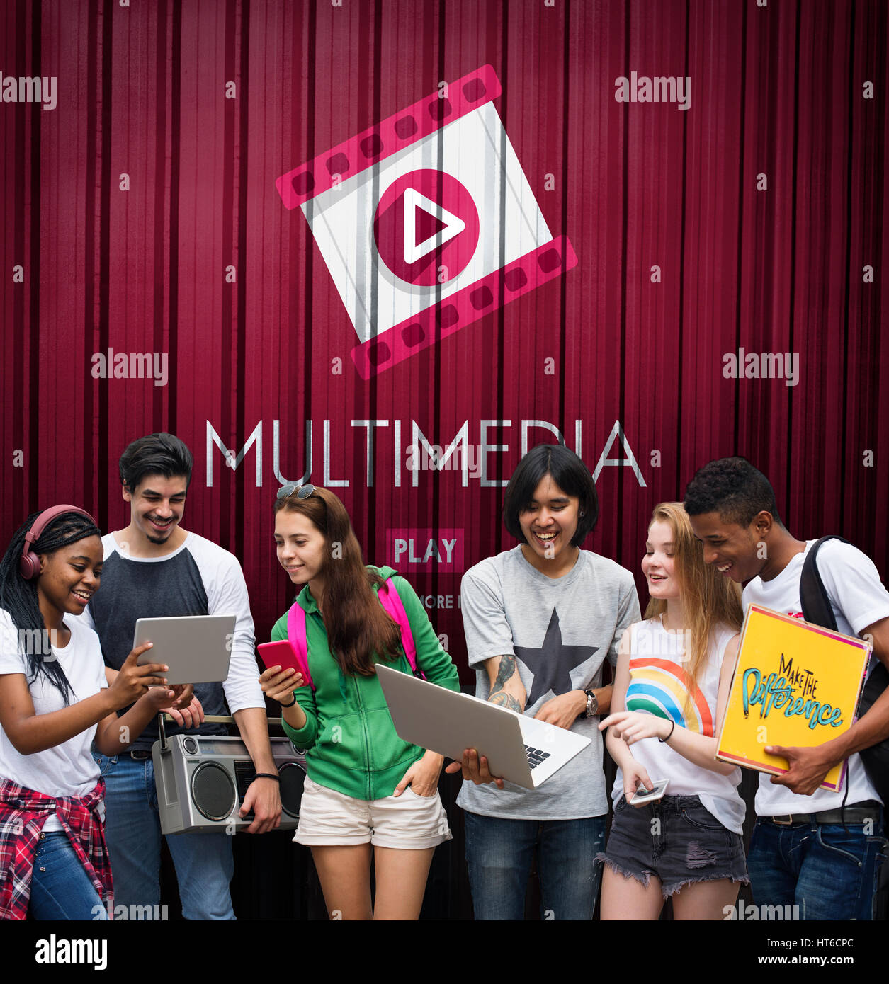 Multimedia Video Audio Service Concept Stock Photo - Alamy