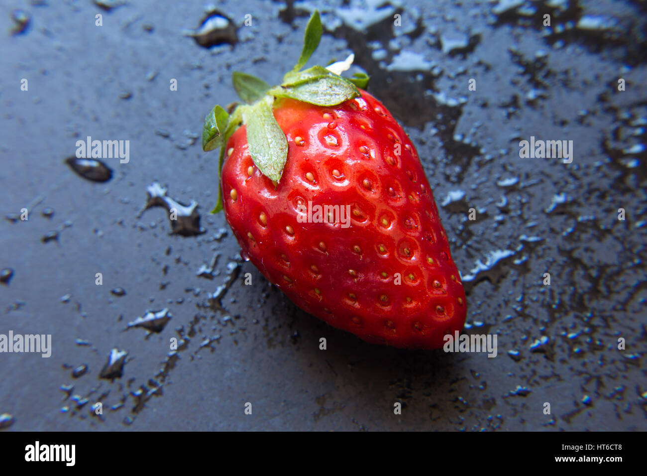 Fresh strawberry. Red strawberry on dark background Stock Photo - Alamy