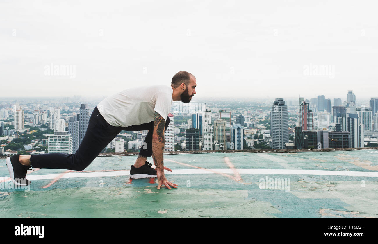 Rooftop workout hi-res stock photography and images - Alamy