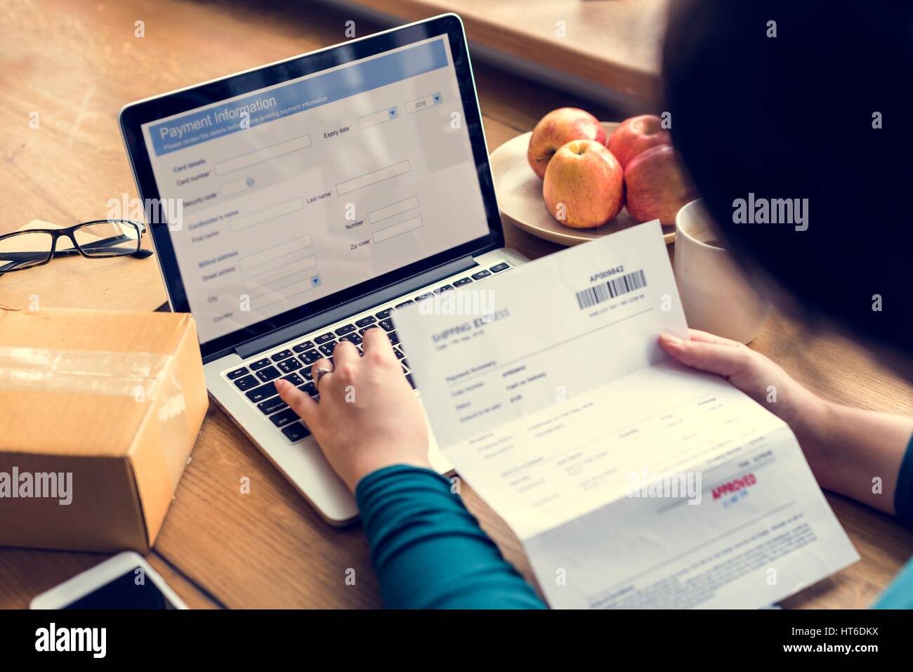 Online Technology Payment Laptop Working Stock Photo - Alamy