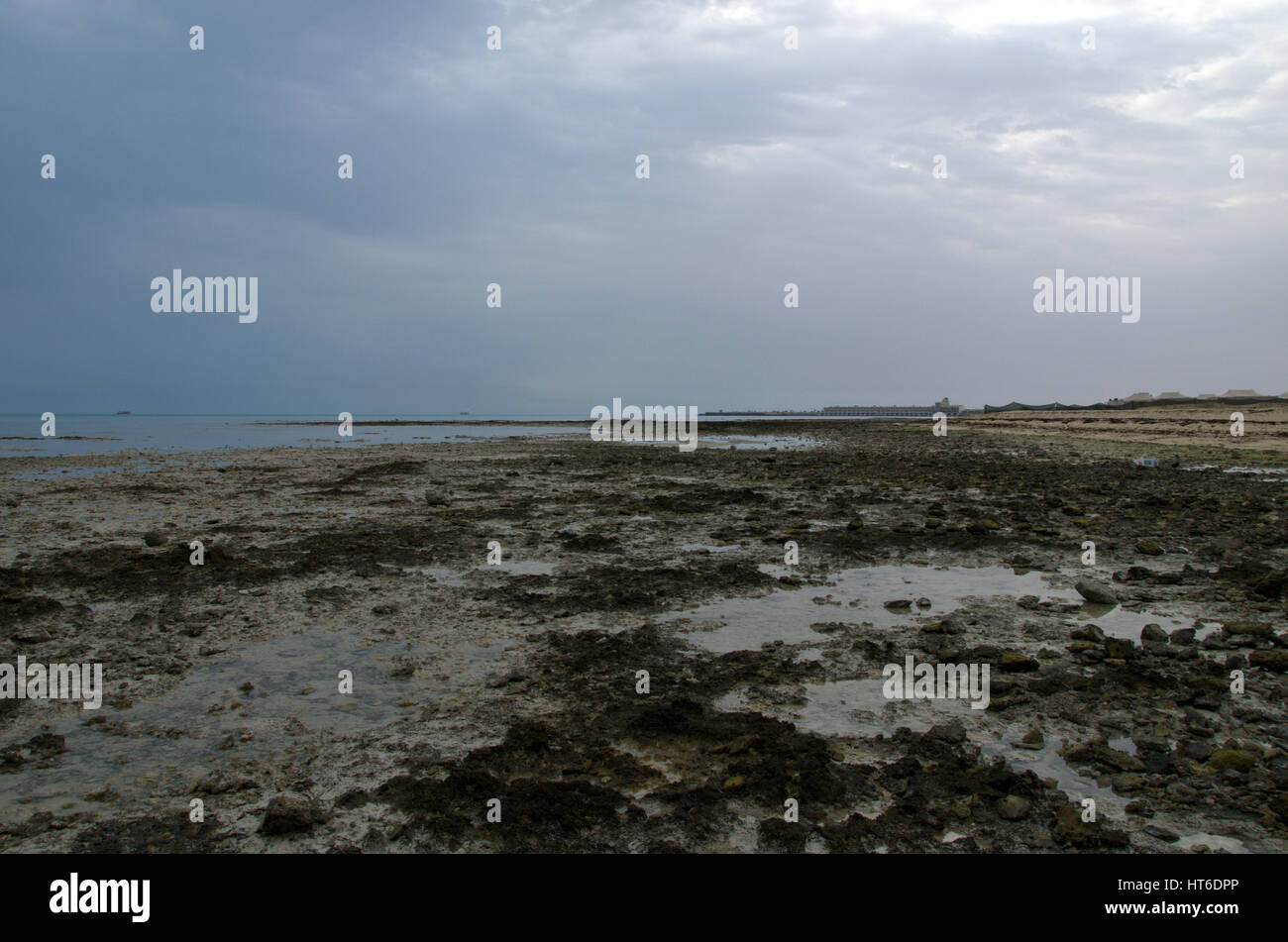 Beautiful Rocky beach of Al Ghariyah, Qatar Stock Photo - Alamy