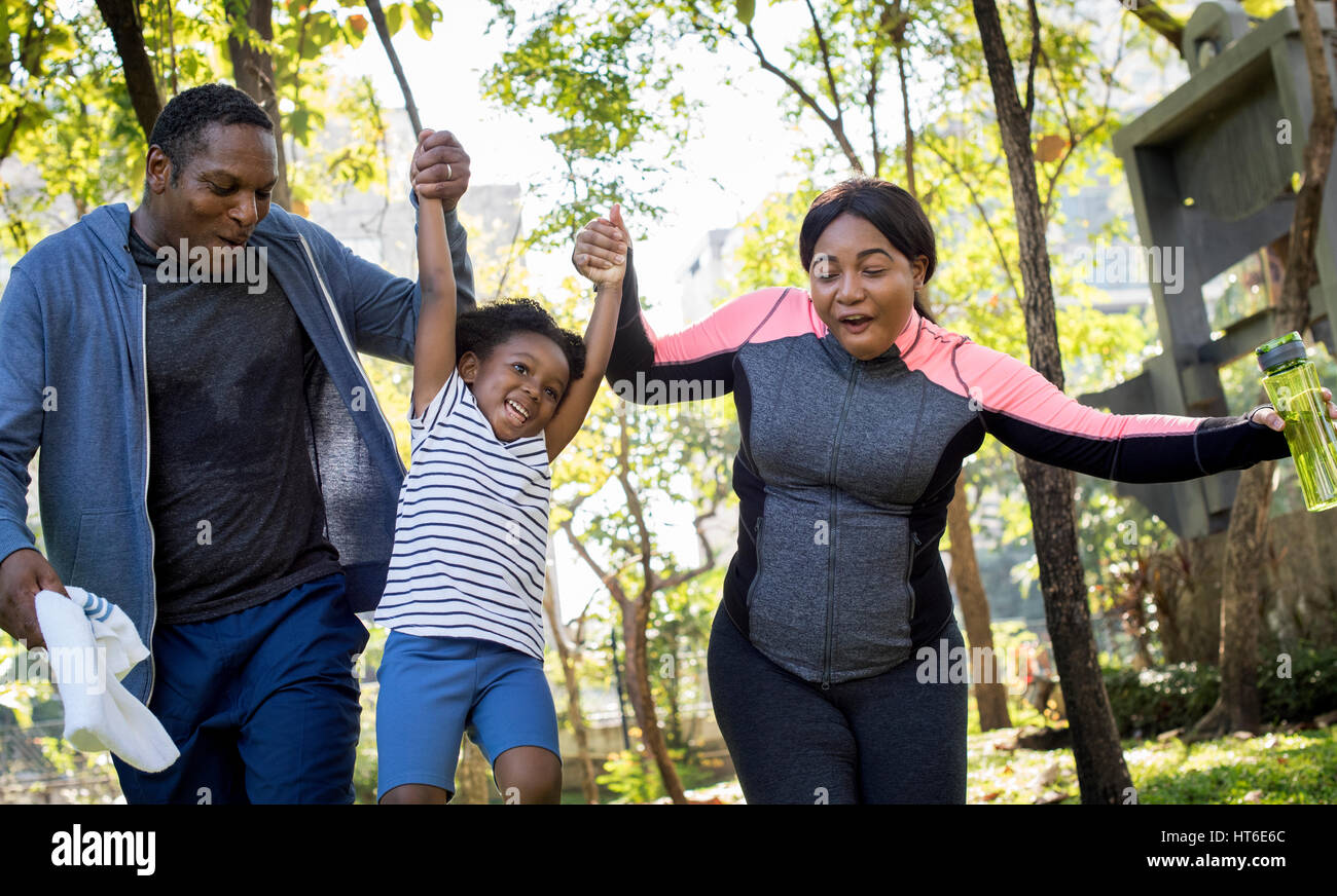 Exercise Activity Family Outdoors Vitality Healthy Stock Photo - Alamy