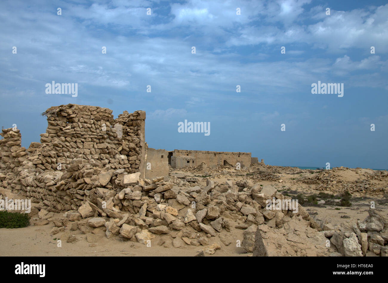 Ancient ruins at Al Ghariya, Qatar Stock Photo - Alamy