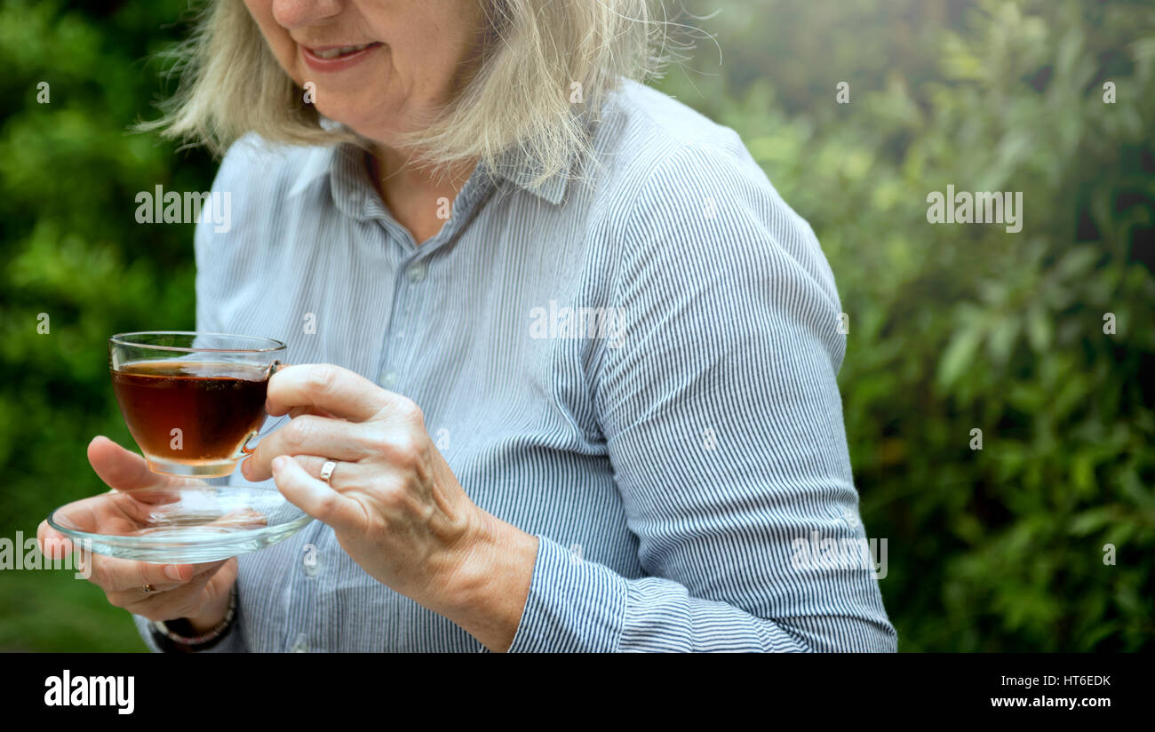 Leisure Time Tea Break Resting Stock Photo - Alamy