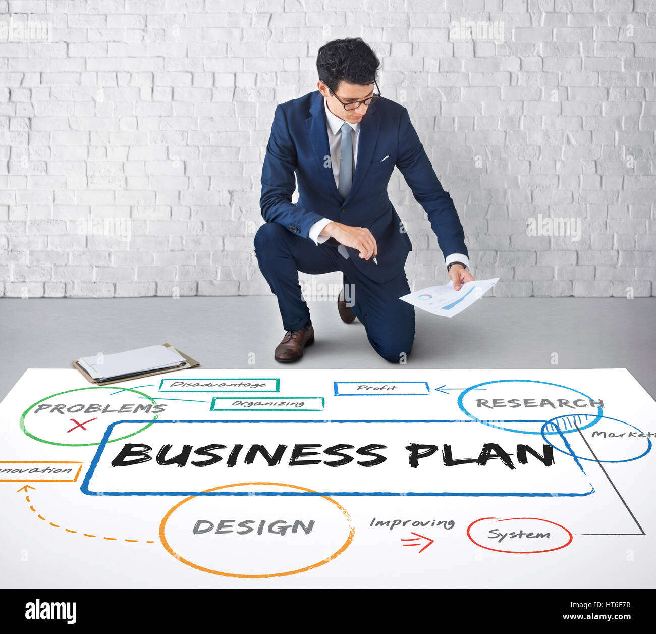 Business planning process diagram chart Stock Photo - Alamy