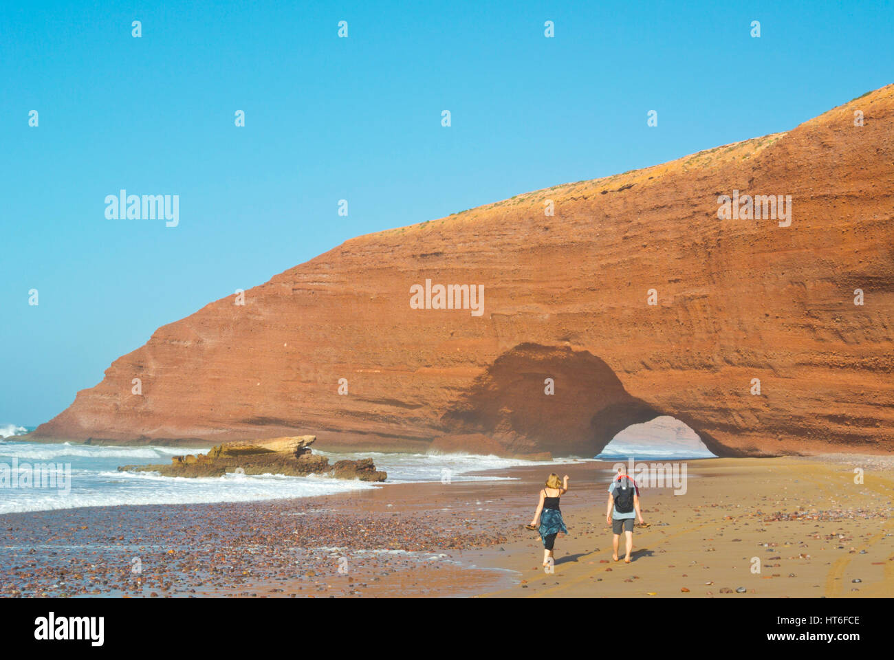 Stone arch, Legzira Plage, southern Morocco Stock Photo - Alamy
