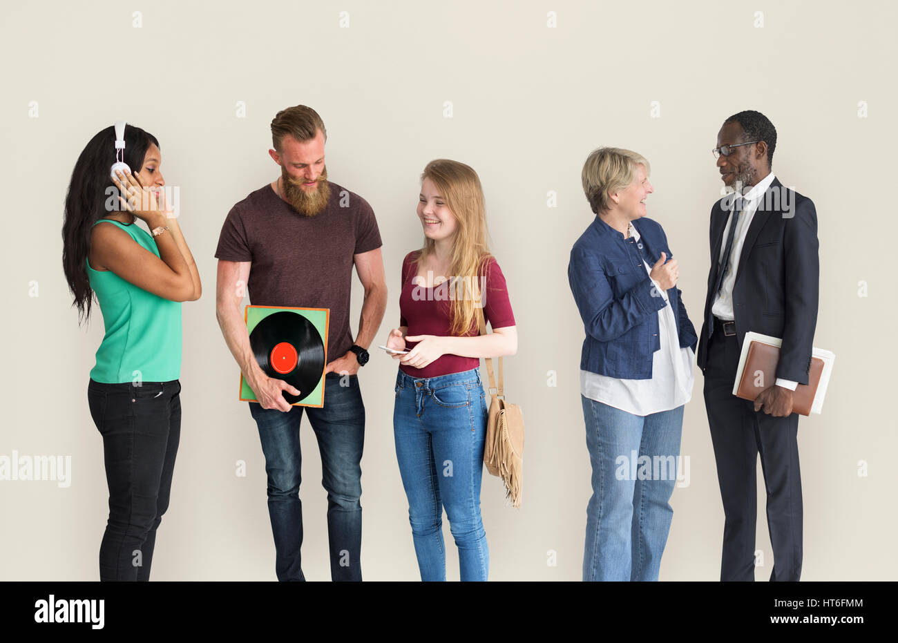 Diverse Group People Communication Stock Photo - Alamy