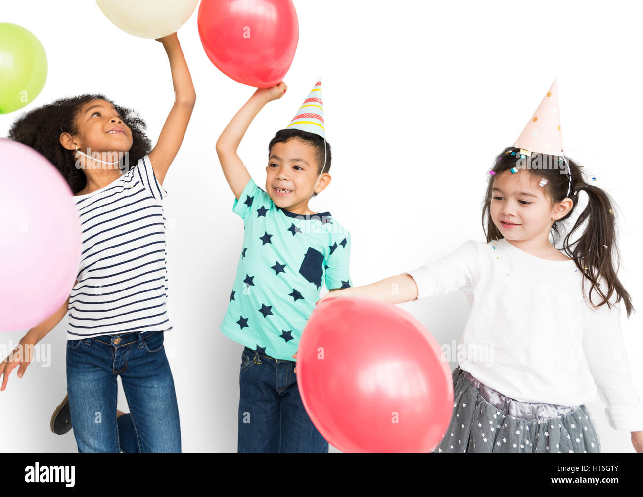 Cheerful Cute Kid Having Fun Concept Stock Photo - Alamy
