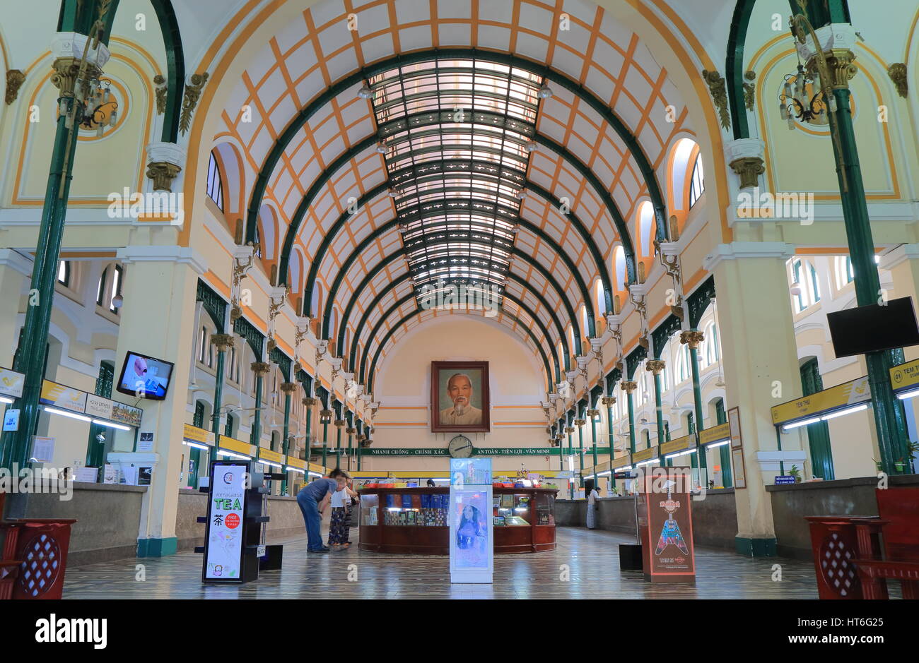 Historical Central post office Saigon in Ho Chi Minh City Vietnam Stock ...