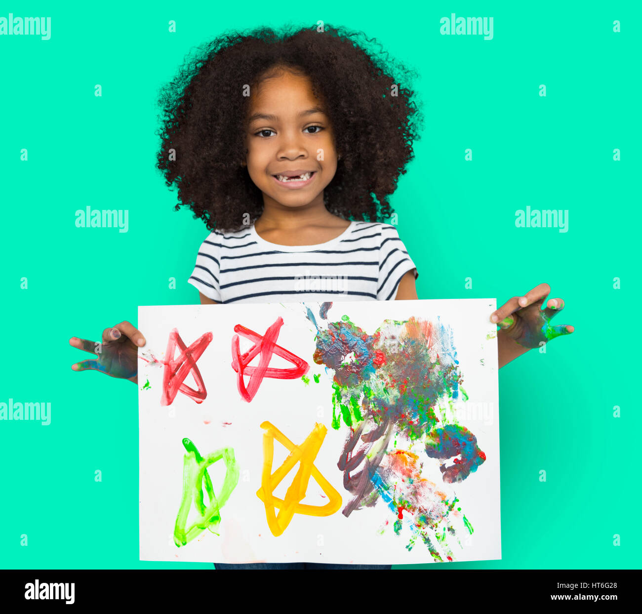 Cheerful Cute Kid Having Fun Concept Stock Photo - Alamy